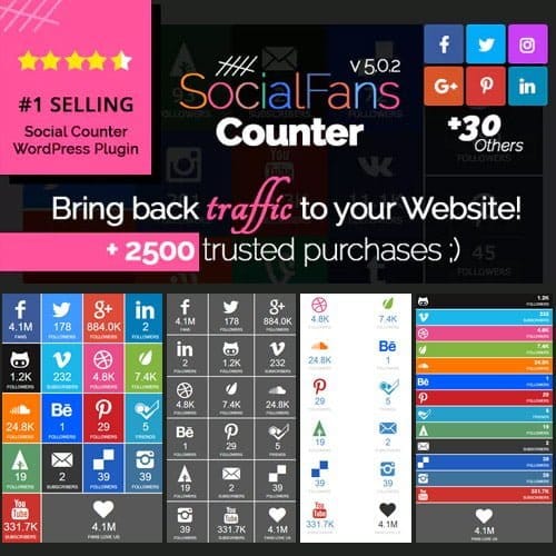 SocialFans – WP Responsive Social Counter Plugin - Theme Plugin BD