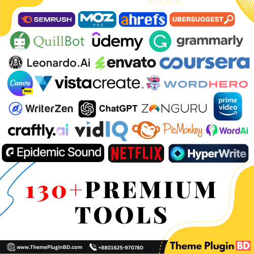 130+ Premium Tools – All-in-One Combo Plan! - Theme Plugin BD