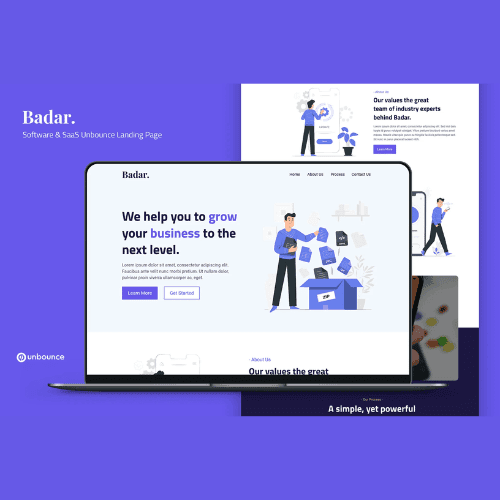 Badar — Software & SaaS Unbounce Landing Page - Theme Plugin BD